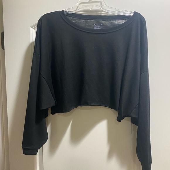 Tops | Out From Under Black Cut Off Tee | Poshmark